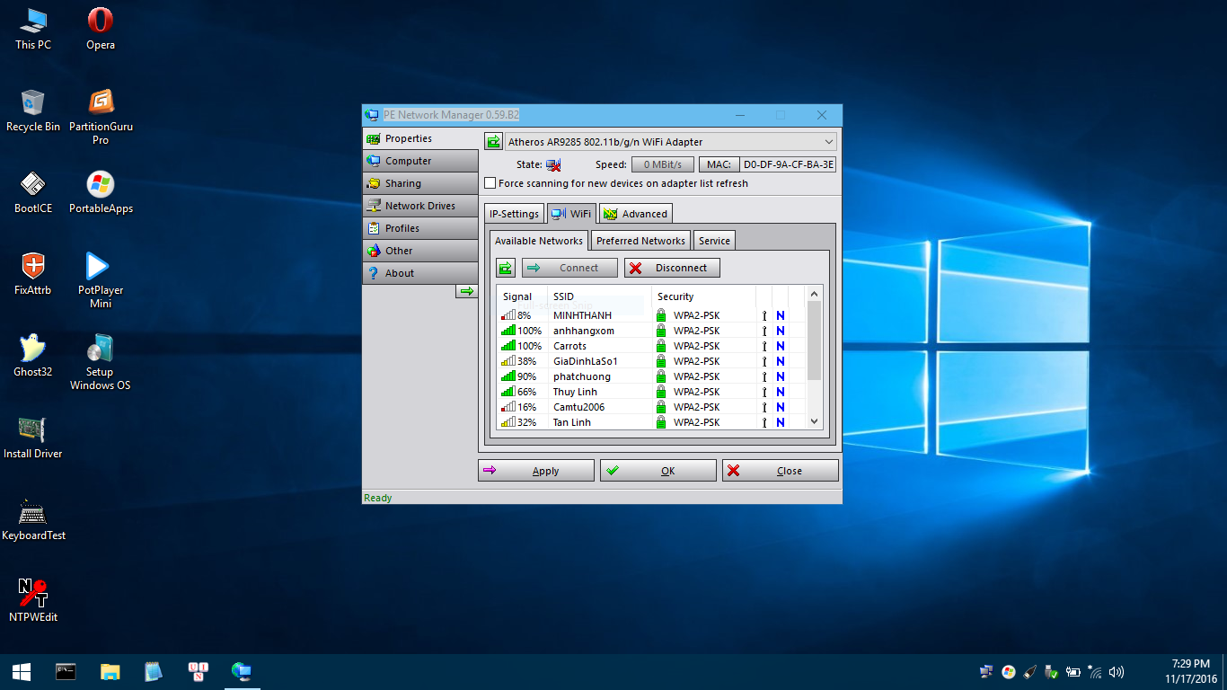 Windows 10 PE TH1 Build 10240 Live CD