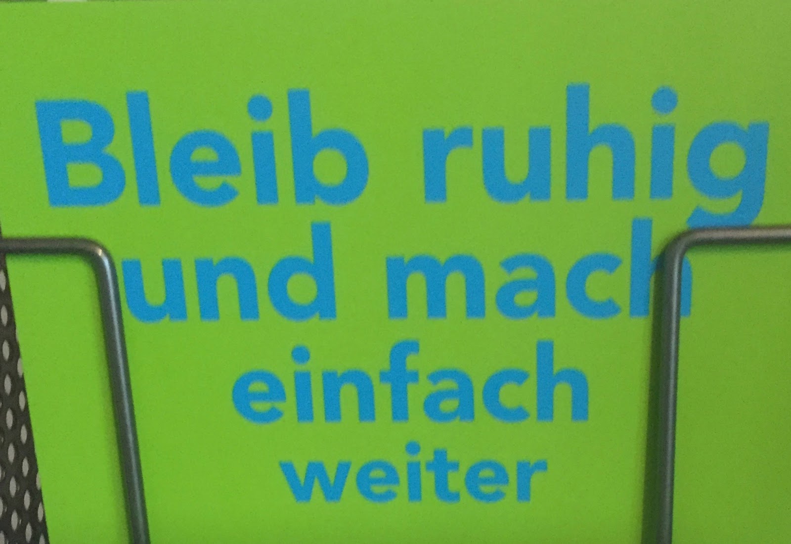 seelsorge und therapie: Bleib ruhig und mach einfach weiter