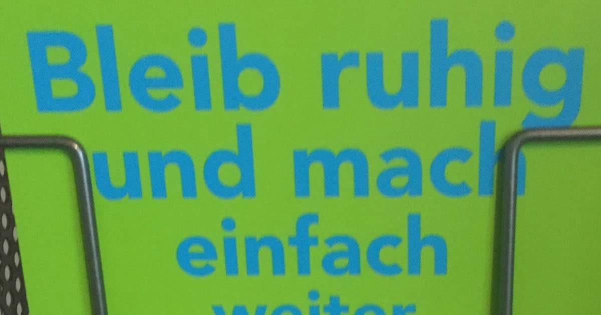 seelsorge und therapie: Bleib ruhig und mach einfach weiter