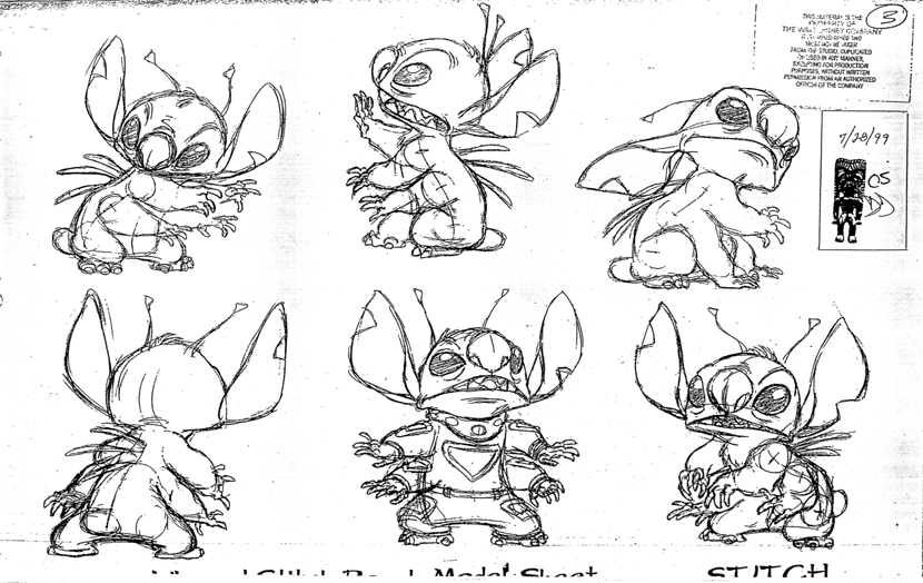 Cartoon Concept Design: Lilo and Stitch Model Sheets