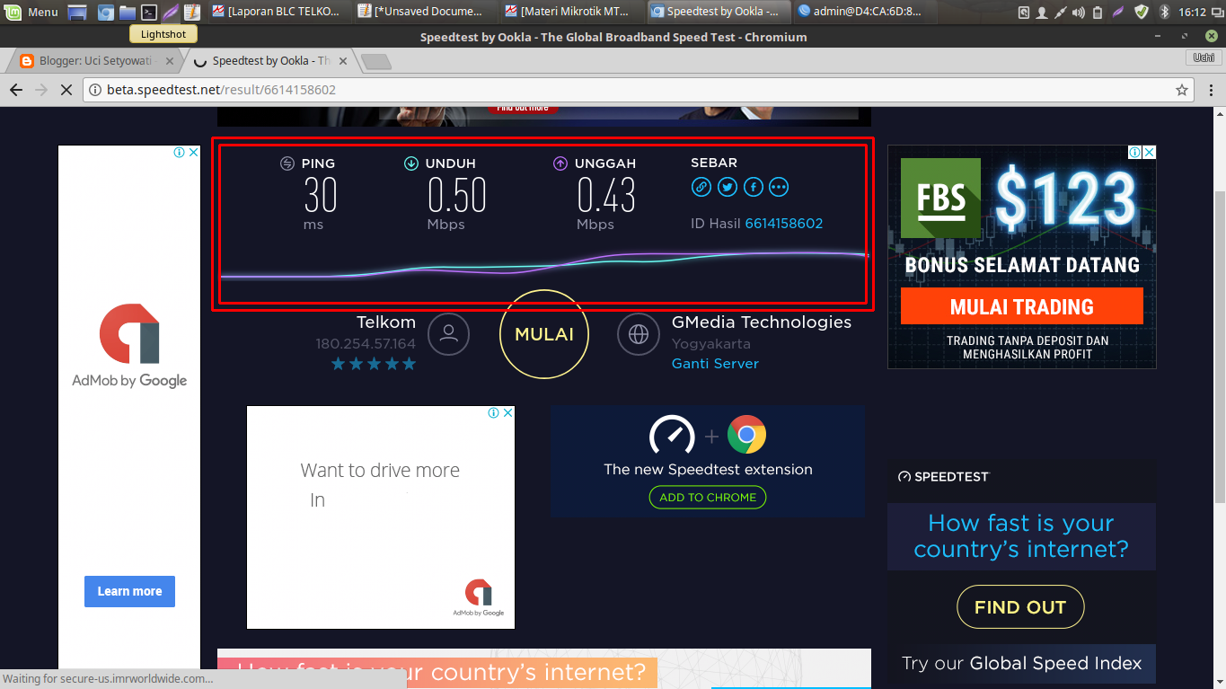 MEMBATASI BANDWIDH DENGAN MENGGUNAKAN SIMPLE QUEUE - Sita Anggia Kusuma