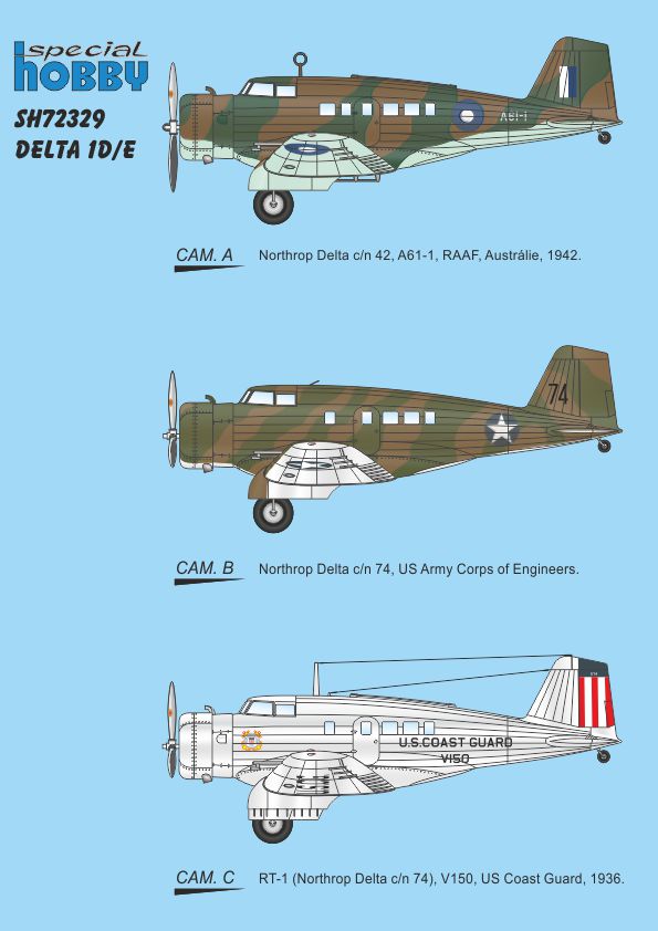 1/72 - Northrop Delta by FRROM-Azur - released - new boxing Vickers Delta Mk.II RCAF by Special ...