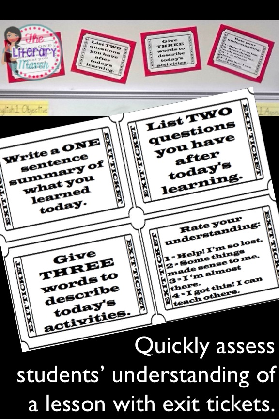 Exit Tickets: A Quick, End of Class Formative Assessment - The Literary ...