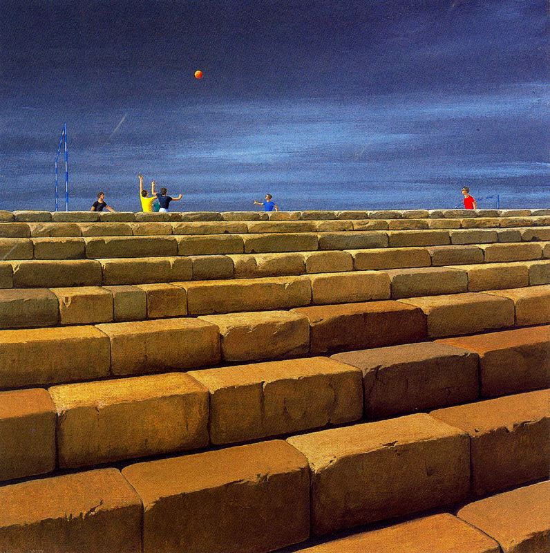 Painting of Jeffrey Smart artist, Jeffrey Smart paintings