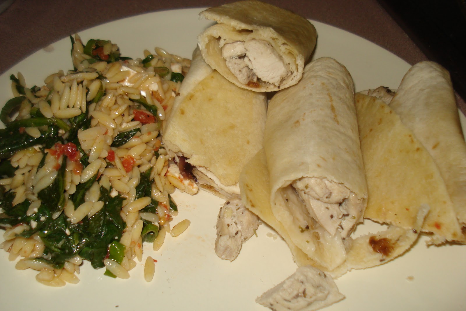 beans and rice and rice and beans: Greek Chicken Roll-ups with Spinach ...