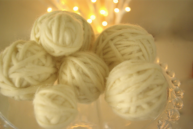 DIY Christmas Ornament: Wool Snowballs | Oleander + Palm