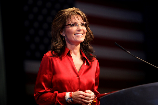 Ladies in Satin Blouses: sarah palin - red satin blouse