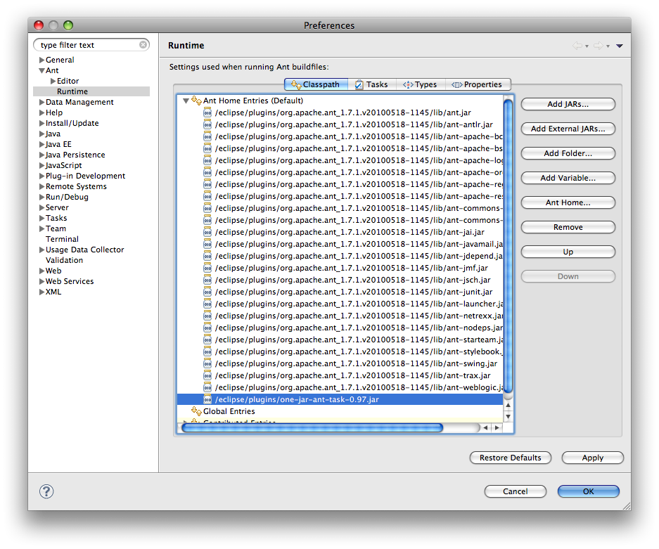 Obscured Clarity Java One Jar Example Using Ant And Eclipse