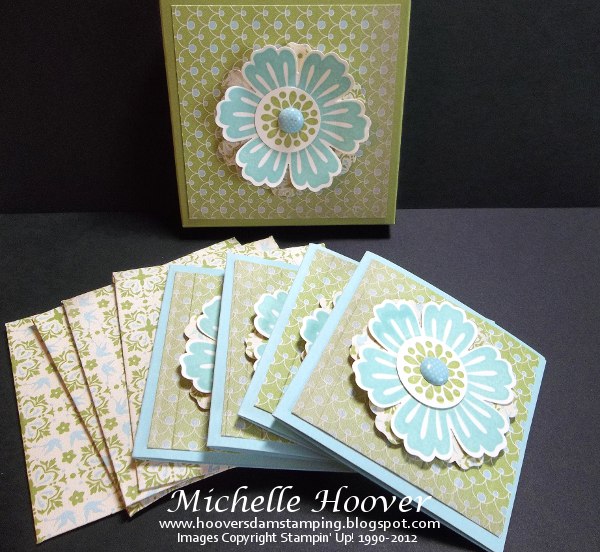 Hoover's Dam Stamping: Mixed Bunch 3x3 Note Cards and Box