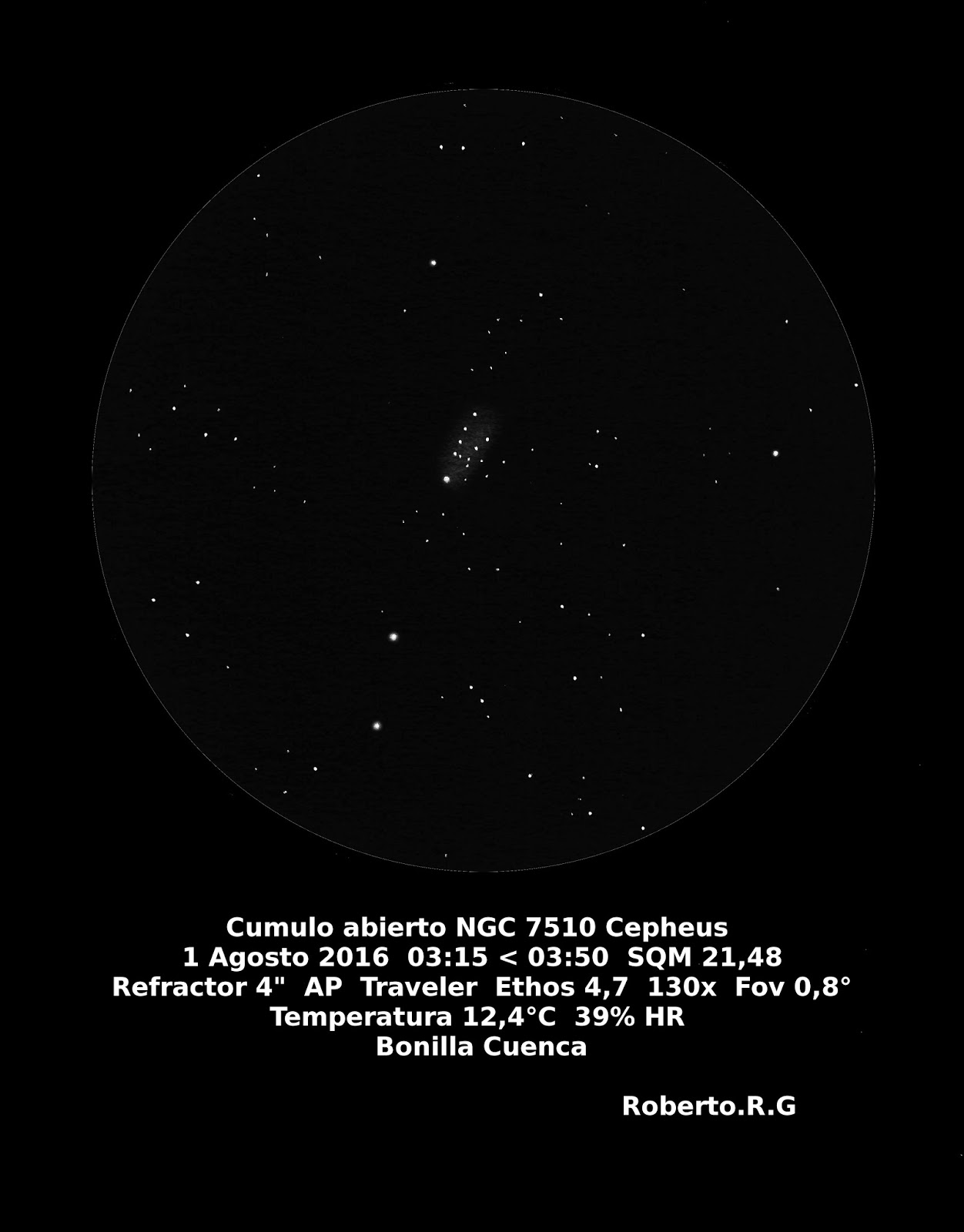Observaciones astronómicas visuales: Observación Cumulo abierto NGC ...