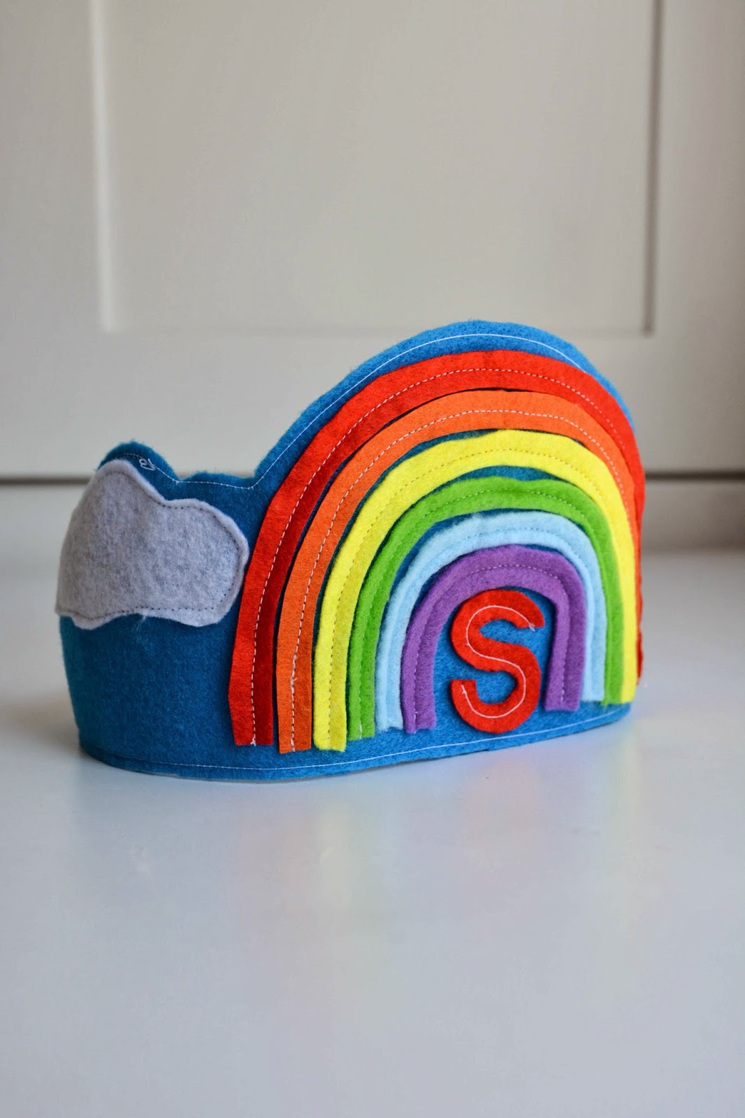 Aesthetic Nest: Craft: Rainbow Felt Birthday Crown (Tutorial and Free ...