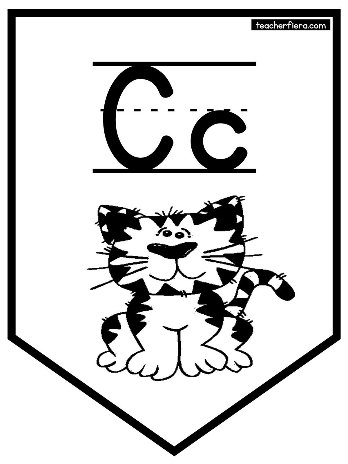 teacherfiera.com: ALPHABET BANNER (BLACK AND WHITE)