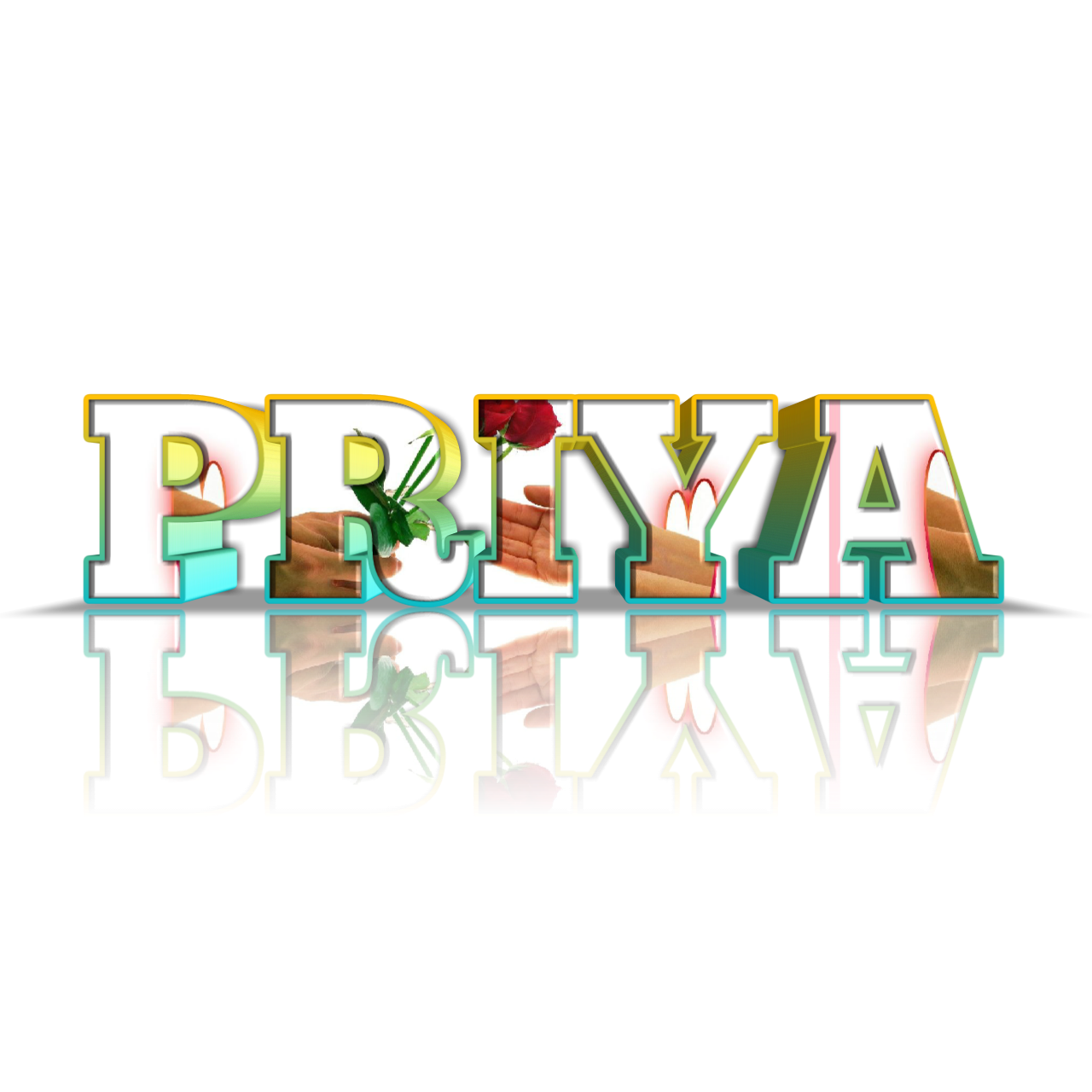 Priya 3d name PNG image