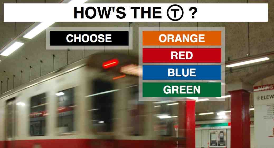 Maximizing Progress: How's the T? ~ MBTA Subway Status Updates!