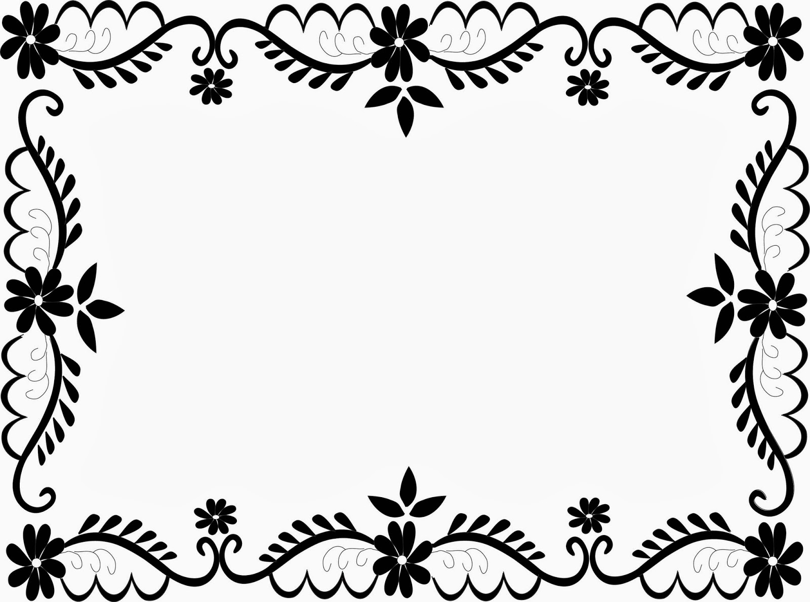Flower Frame Clip Art Curve Desktop Background (1600 x 1188 ) - Flower ...