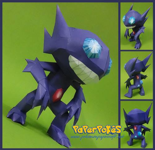 Pokemon Sableye Paper Model ~ Paperkraft.net - Free Papercraft, Paper ...