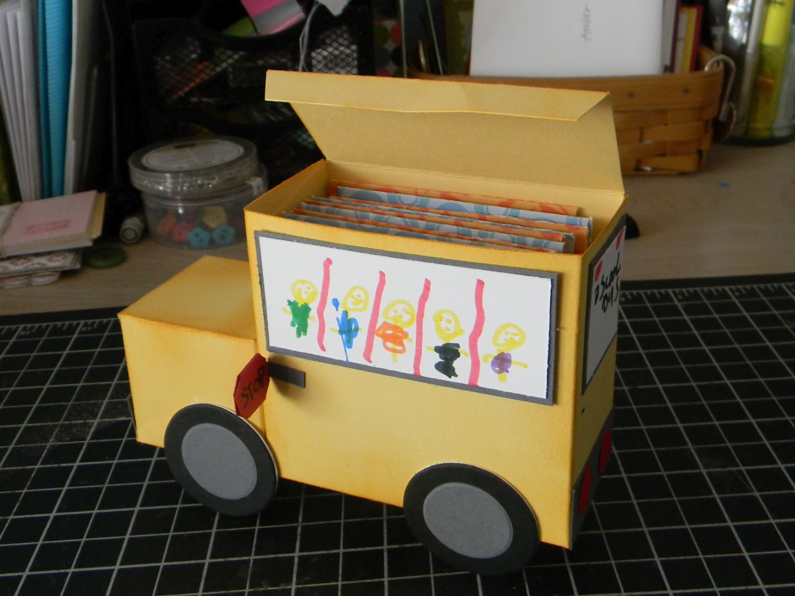 Ruth's Stamping Corner: School Bus Box
