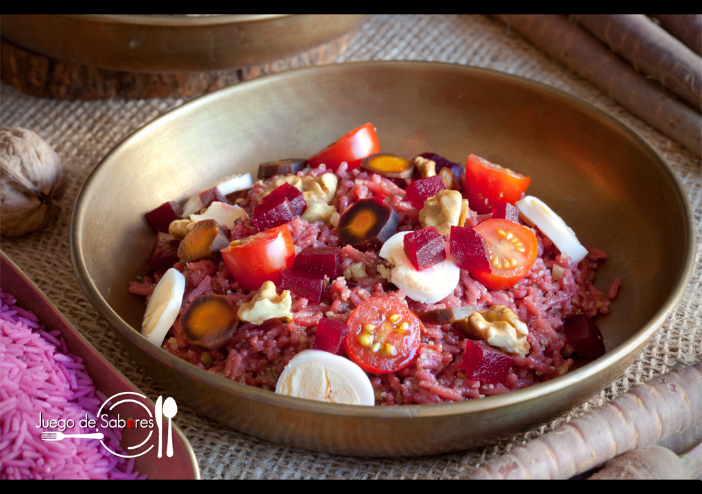 JUEGO DE SABORES : ENSALADA DE ARROZ ROSA