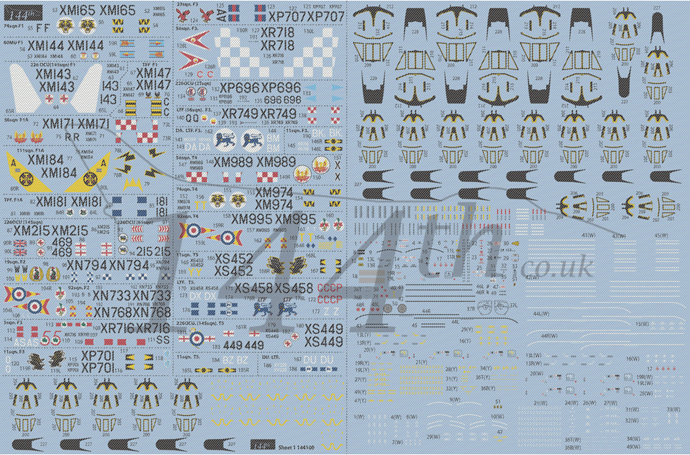 Kampfgruppe 1/144: 1/144 English Electric Lightnings Kits and Decals ...
