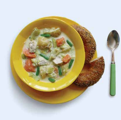 Creamy chicken and leek hotpot