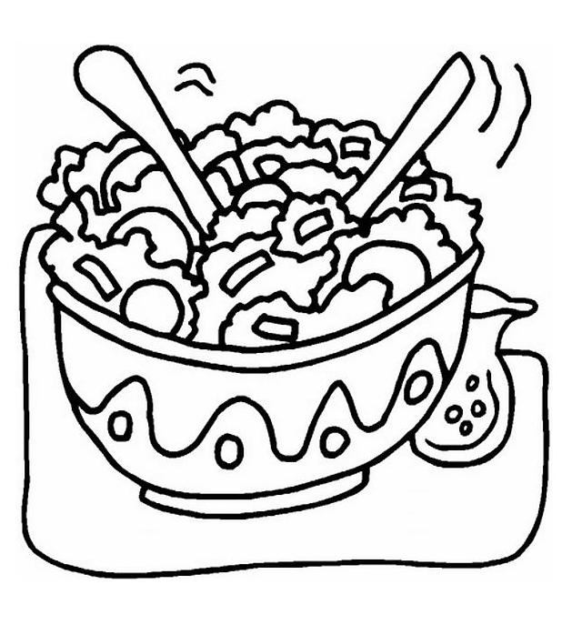 Dibujos para colorear de una ensalada - Imagui
