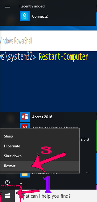 Logeshwaran.org: Restart or Reboot Windows 10 PC [Updated]