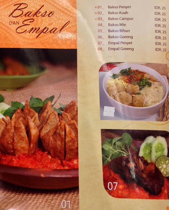 Harga Menu Cobek Penyet Kelapa Gading Restoran Jawa