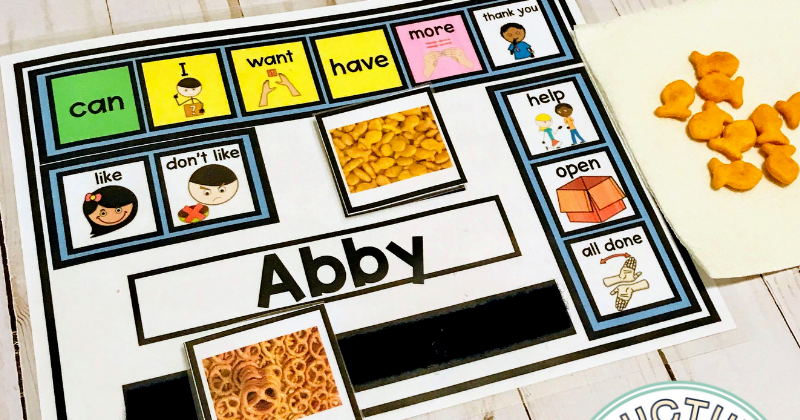 Snack Time: Communication Board - Structured Fun in Sped