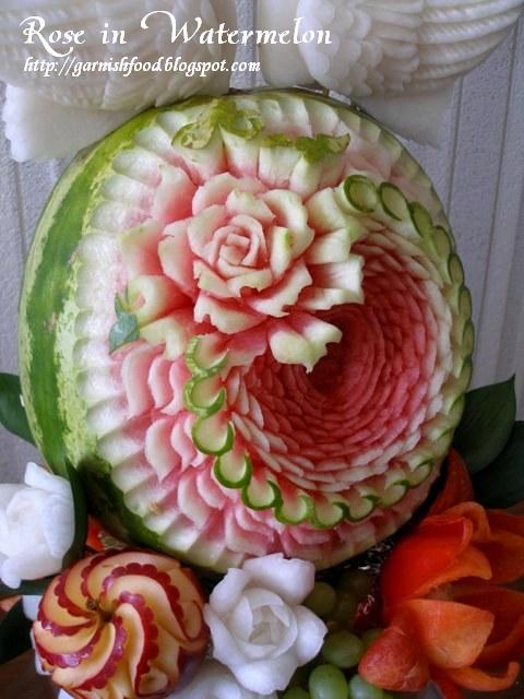 GarnishFoodBlog - Fruit Carving Arrangements and Food Garnishes ...
