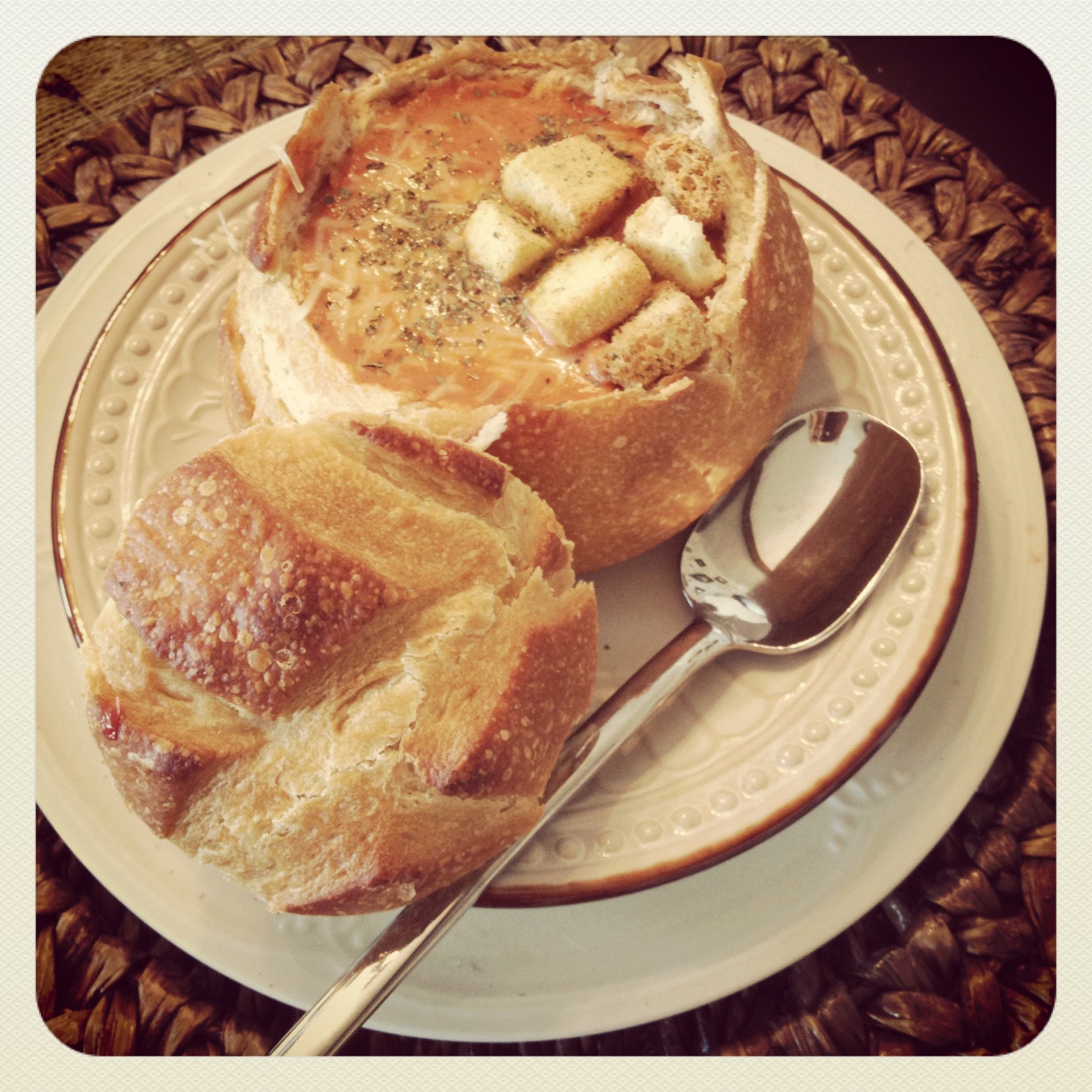 The Vintage Fern: Tomato Asiago Soup