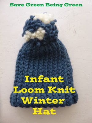 Save Green Being Green: Infant Winter Loom Knit Hat