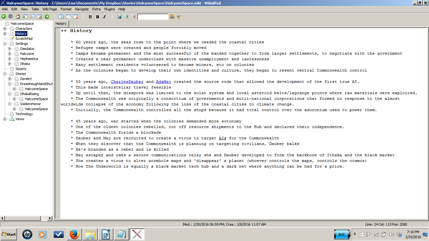 Once in a Blue Muse: Tools for Writers: WikidPad
