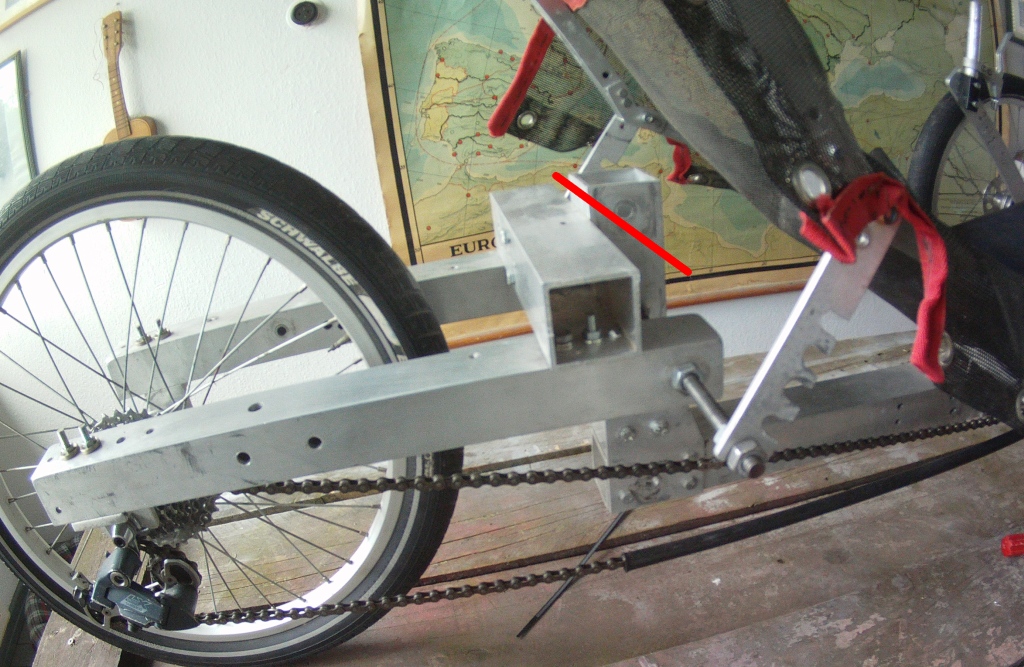 Tribolt Recumbent Trike: Rear frame