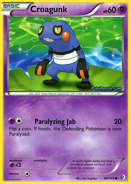 Croagunk #64/149 -- Boundaries Crossed Pokemon Card Review ...