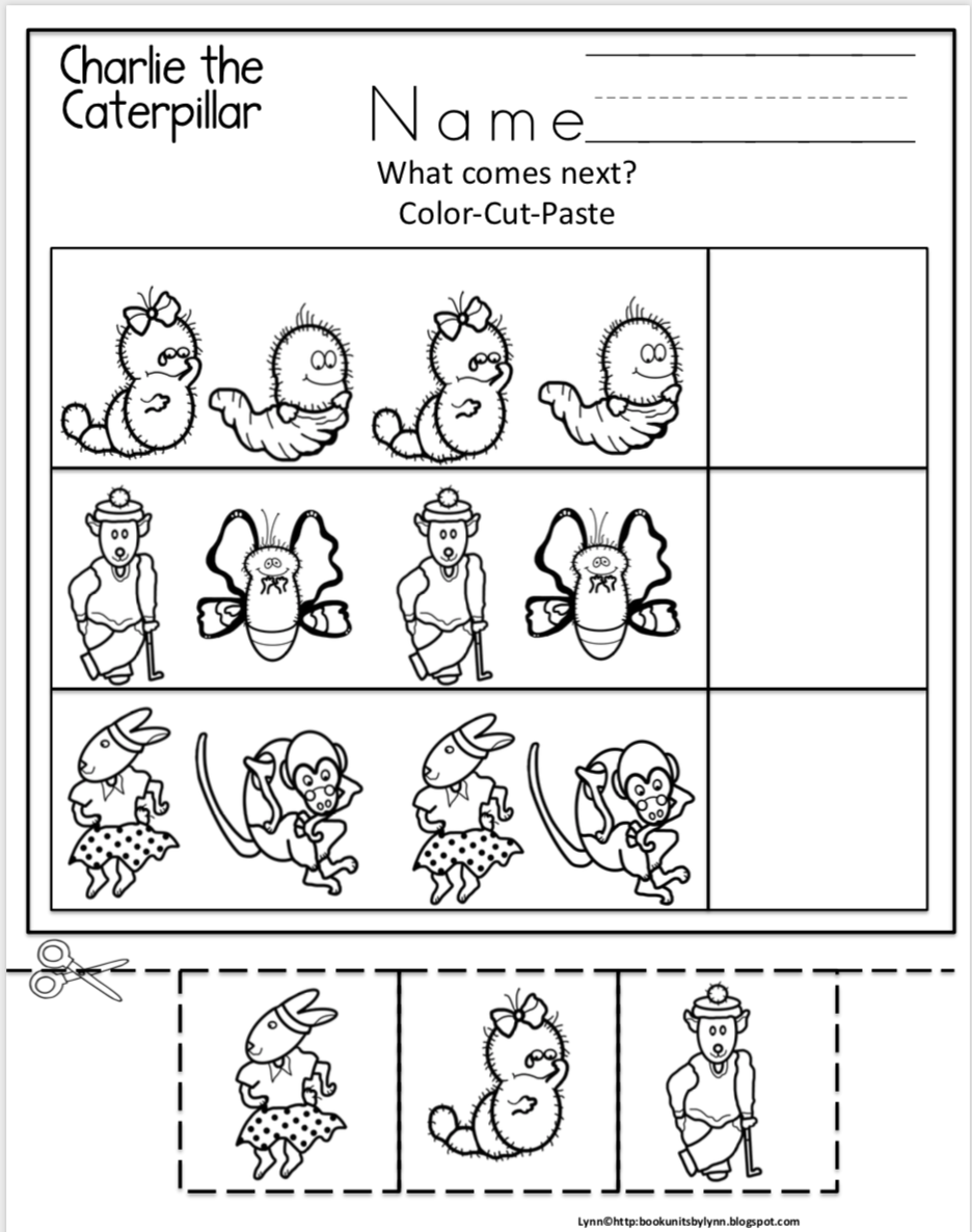 CHARLIE THE CATERPILLAR BOOK UNIT ~ Book Units by Lynn