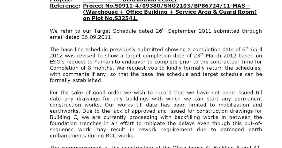FIDIC LETTERS BY CONSULTANT & CONTRACTOR - ENGINEERING MANAGEMENT