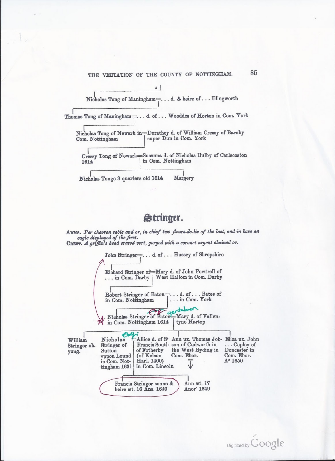 Stringer History, Heraldry, & Genealogy