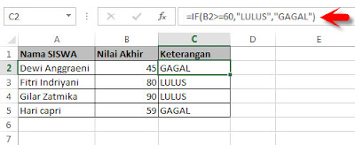 Rumus IF Bertingkat di MS Excel 2007, 2013, 2016 untuk 3,4,5,6 kondisi ...
