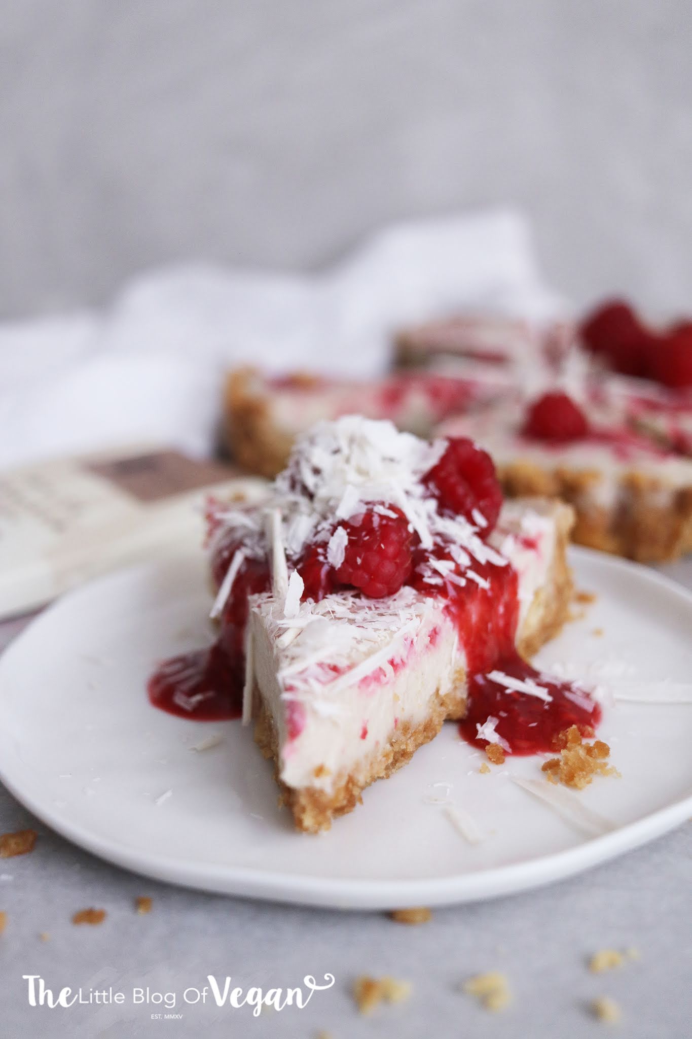 No-bake white chocolate & raspberry tart recipe | Ft iChoc - The Little ...