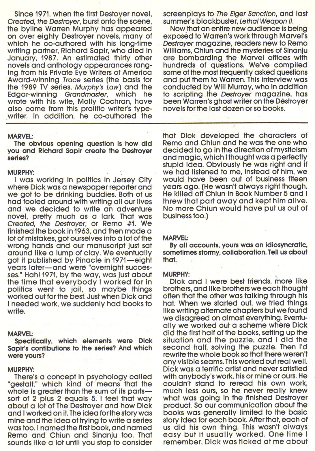 AND DA HORSE YOU RODE IN ON!: THE DESTROYER MAGAZINE #9