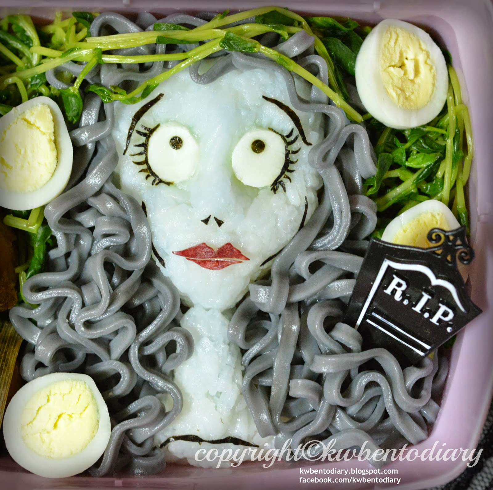 Karenwee's Bento Diary: Bento2014#Oct13~Halloween Corpse Bride