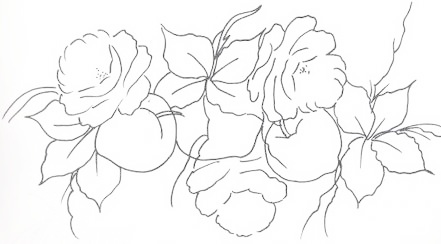 Cantinho da Jana: Riscos de rosa para pintura em tecido