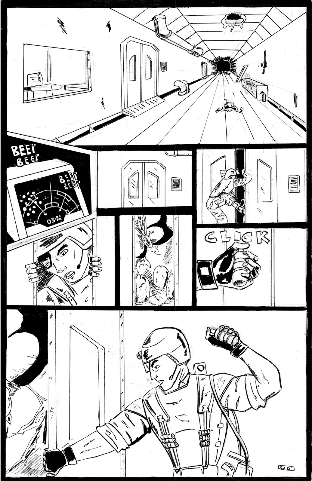 Scott Davies Artworks: aliens colonial-marine personal comic strip