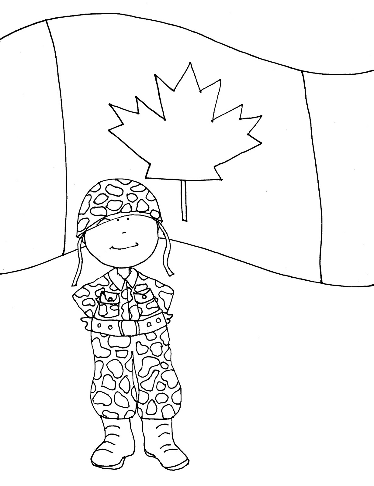 Free Dearie Dolls Digi Stamps: Special Request Canadian Flag with Soldiers