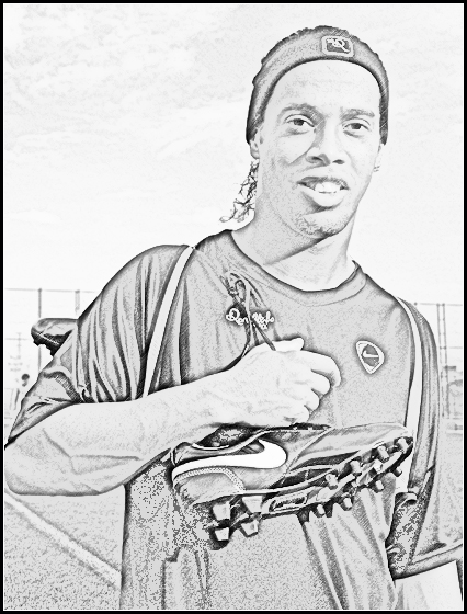 Blog de Geografia: Ronaldinho Gaúcho - Desenho para Imprimir e Colorir