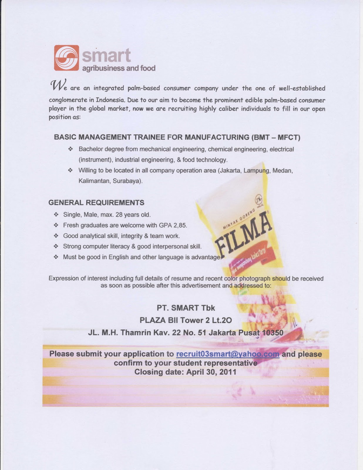 SAC UNIVERSITAS JEMBER: PT. SMART Tbk