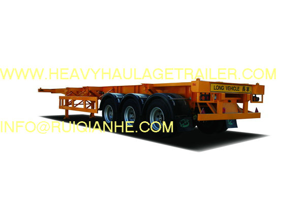 modular trailer: triple axle skeleton container semi trailer