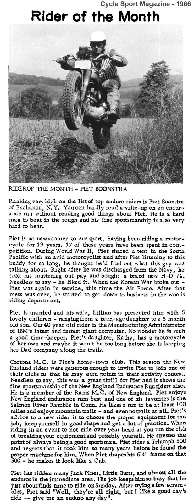 Piet Boonstra: Motorcycling Biography of Piet Boonstra