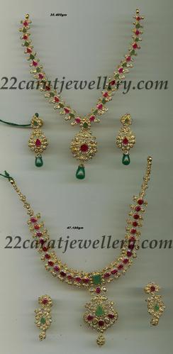 Uncut Diamond (Chakri) SImple Short Sets 2 - Jewellery Designs