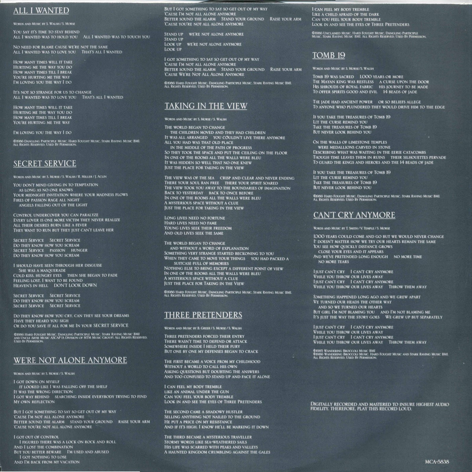 1986 Power - Kansas - Rockronología